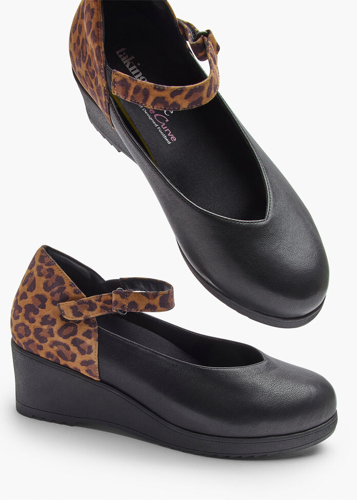 Shop Black Orthotic Adjustable Court Shoe | Comfortable Shoes | Taking ...