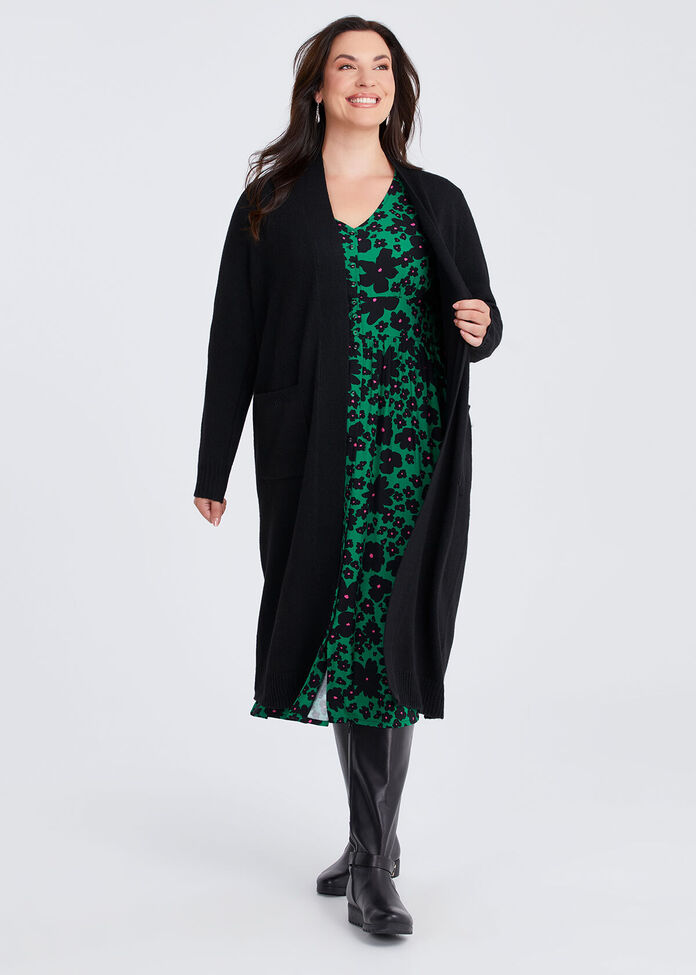Plus Size Longline Pocket Cardigan in Grey | Taking Shape AU