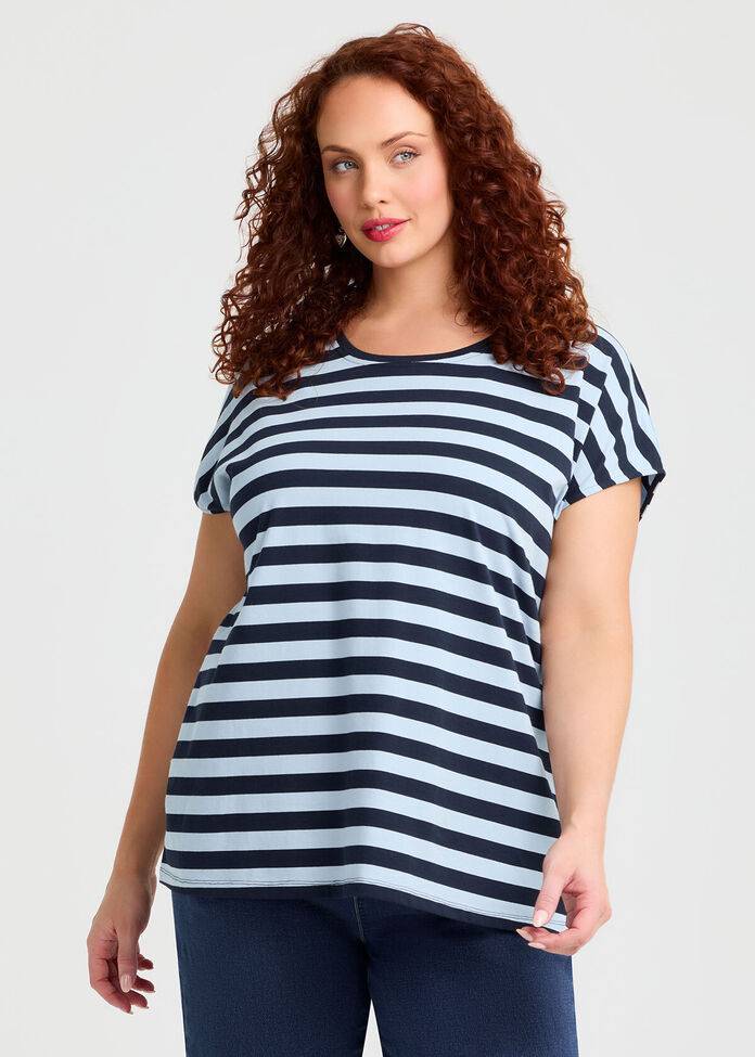 Shop Plus Size Cotton Everyday Top, Blue | Taking Shape NZ