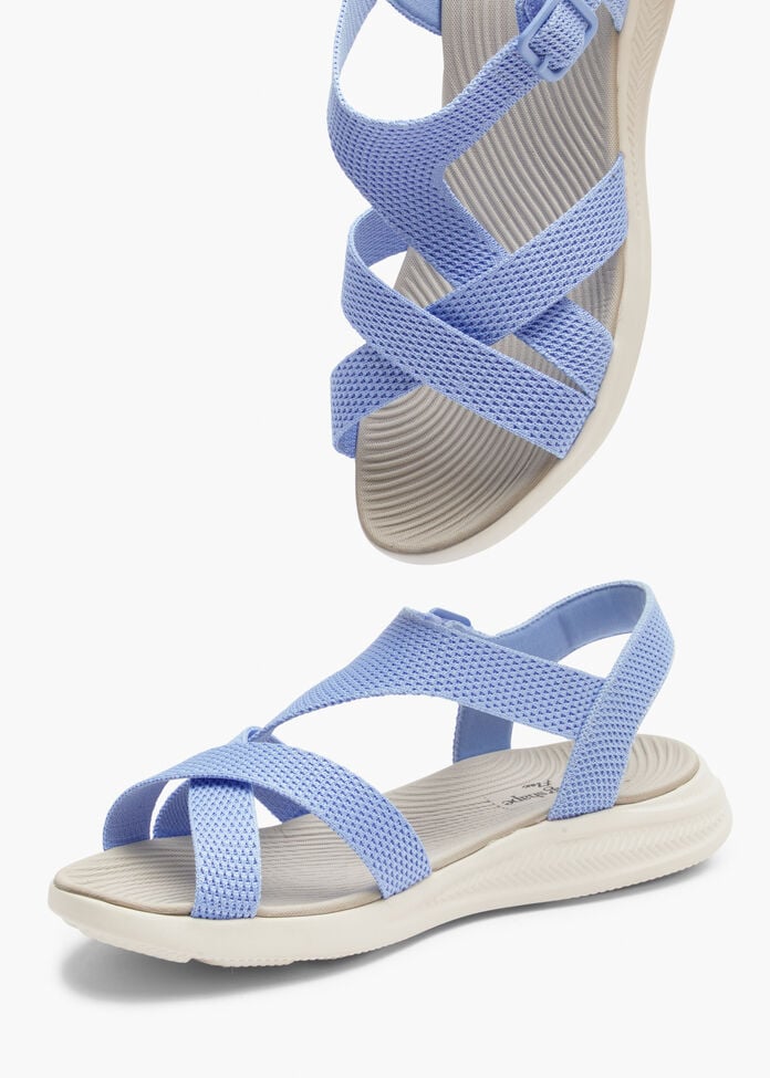 Shop Blue Knit Flex Comfort Sandal | Comfortable Shoes | Taking Shape NZ
