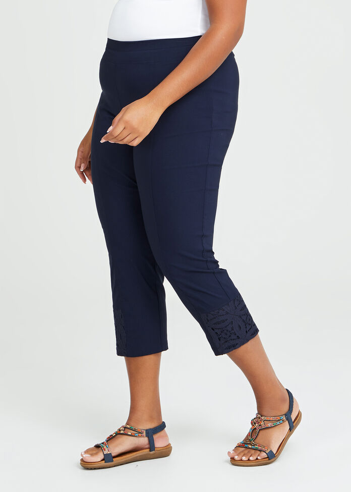 Shop Plus Size Bamboo Trapeze Crop Pant, Black | Taking Shape AU
