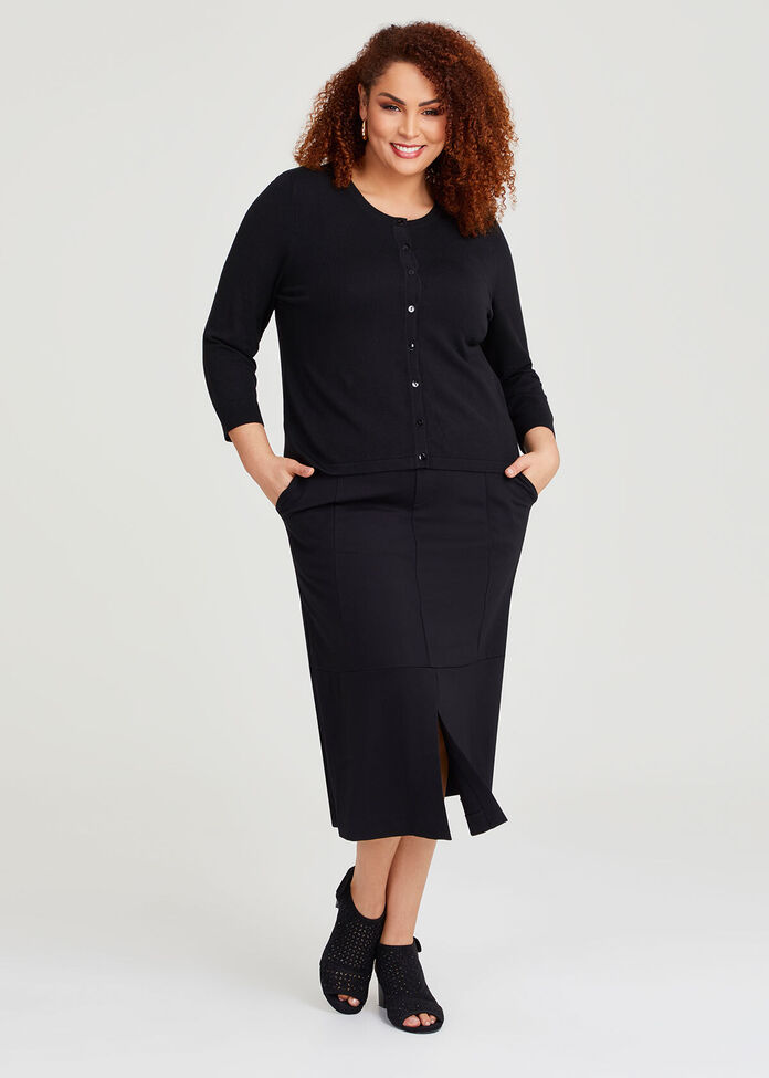 Shop Plus Size Colour Natural Short Cardigan, Black | Taking Shape NZ