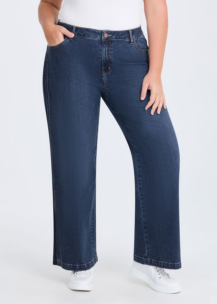 Shop Plus Size Cotton Seam Detail Stretch Jean, Blue | Taking Shape AU