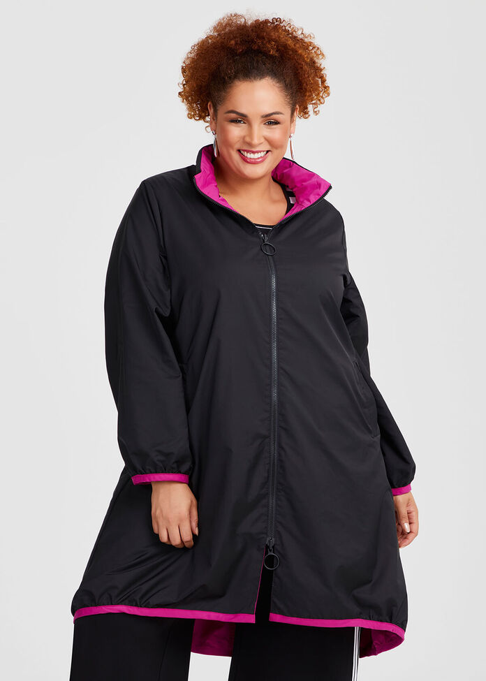 Plus Size Reversible Shower Resist Viv Jacket | Sizes 12-30 | Taking Shape