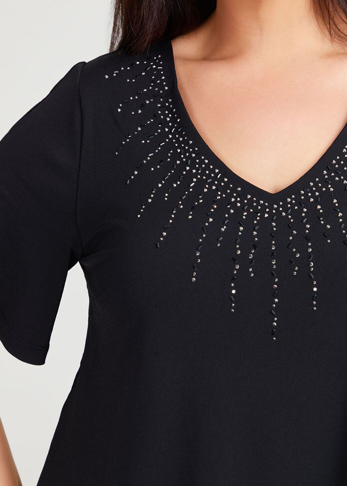 Shop Plus Size Taylor Sparkle Evening Tunic, Black | Taking Shape AU