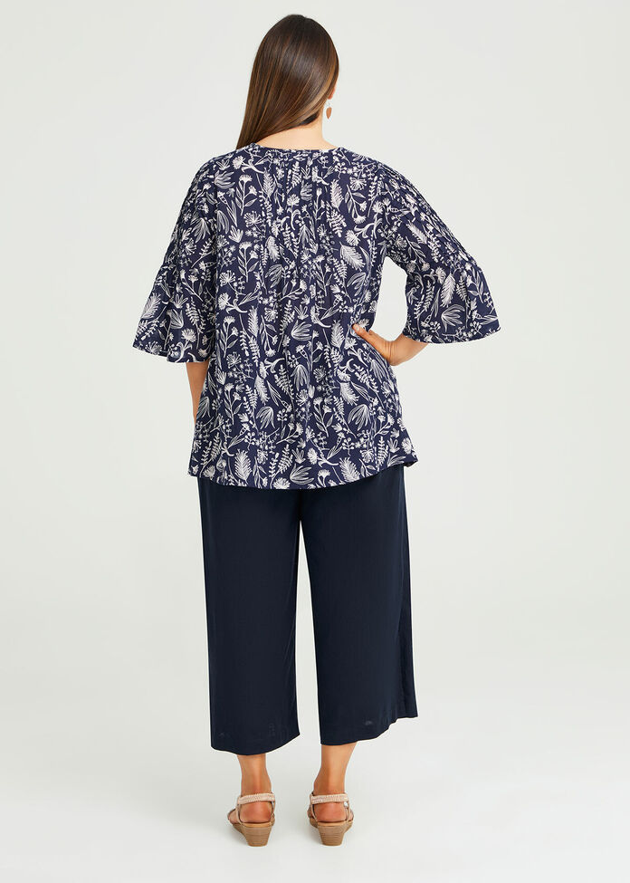 Shop Plus Size Cotton Flora Pintuck Top, Multi | Taking Shape UK