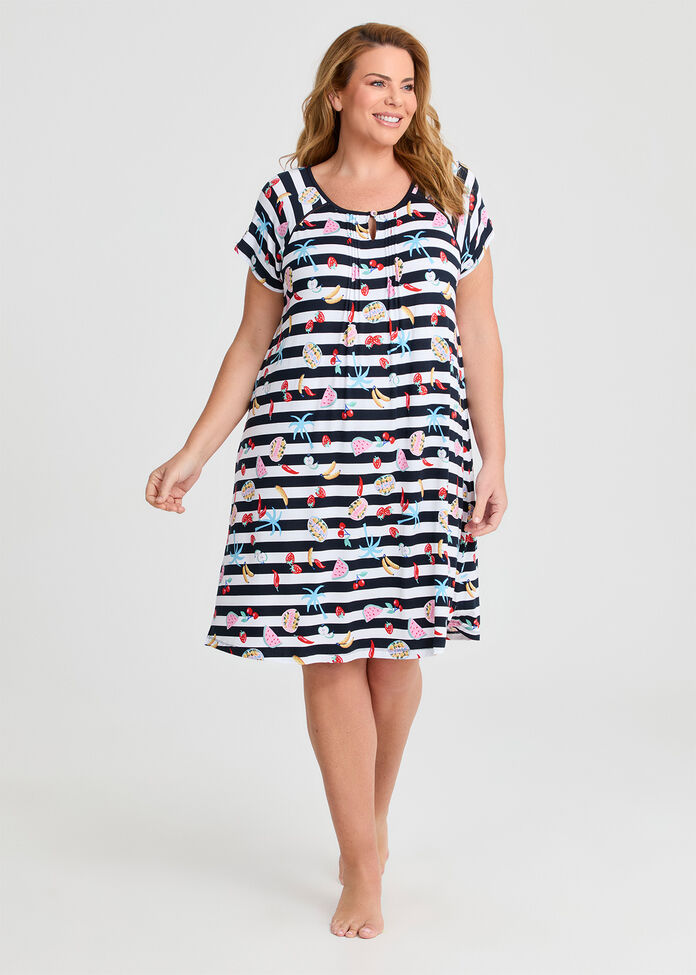 Shop Plus Size Bamboo Coastal Nightie, Multi | Taking Shape CA