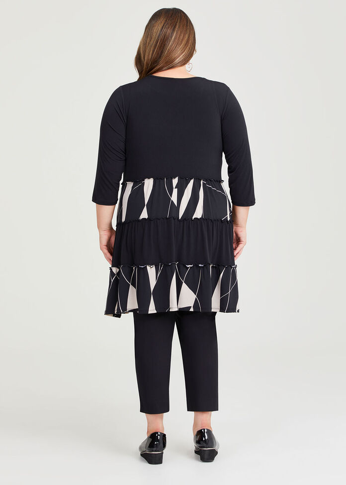 Shop Plus Size Tier Layer Spliced Tunic In Multi Taking Shape Au