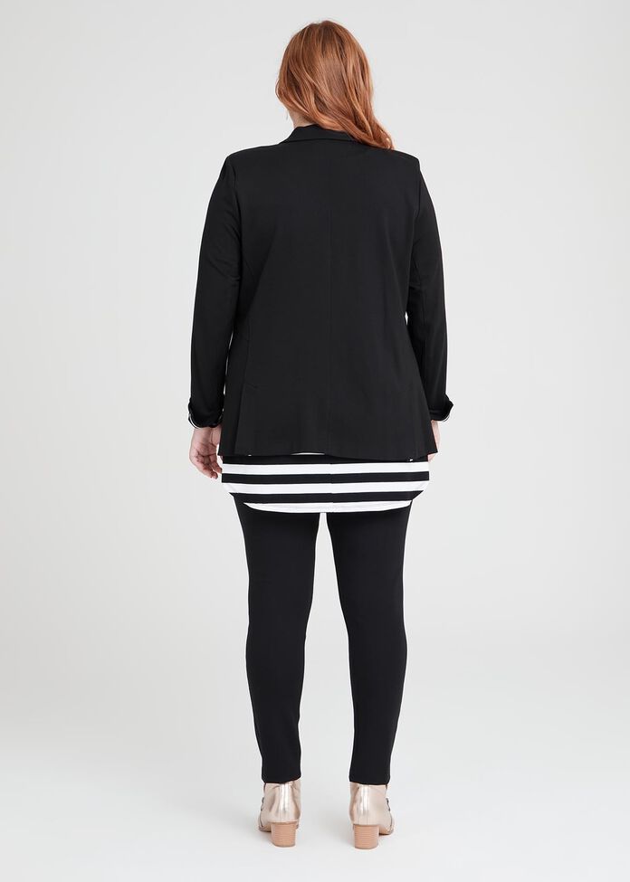 Shop Plus Size Bamboo Ponte Panel Ivy Jacket, Black | Taking Shape AU
