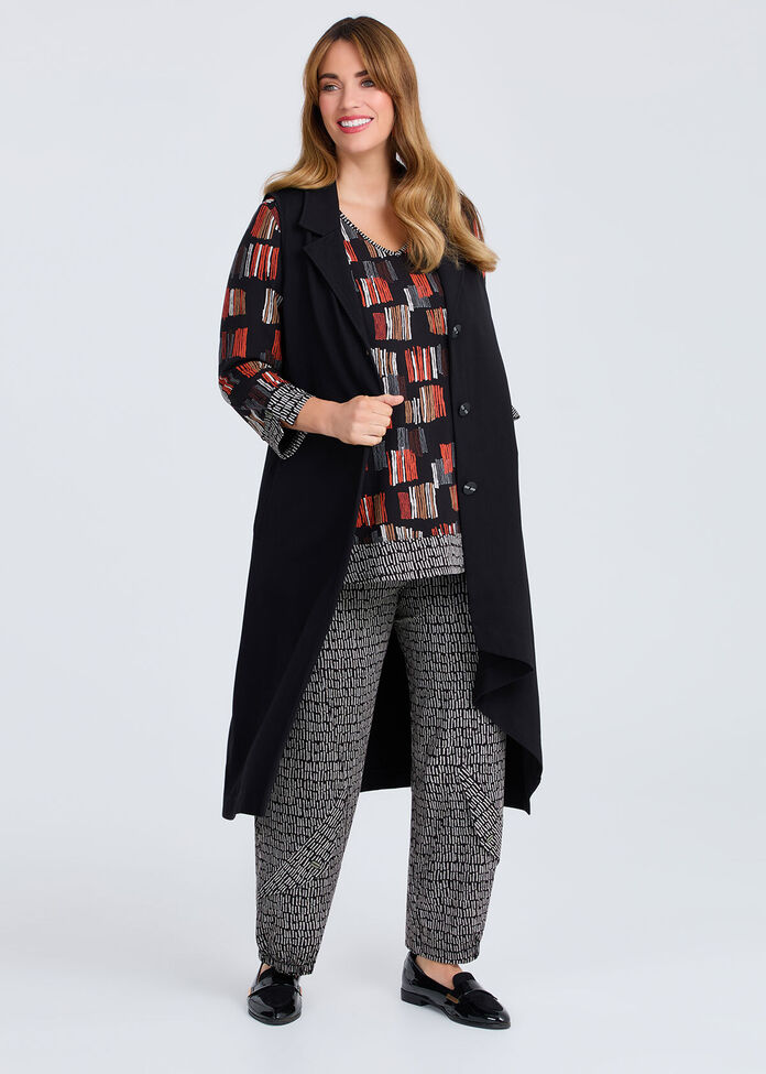 Shop Plus Size Long Bamboo Ponte Vest, Black | Taking Shape AU