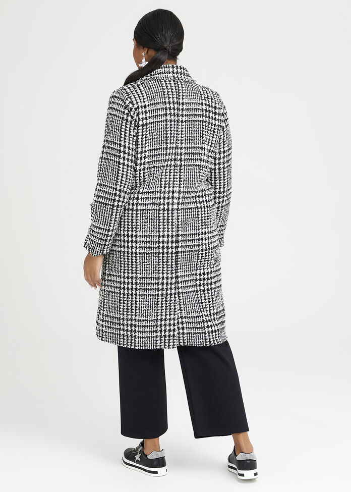 Shop Plus Size Wool Blend Check Coat, Multi | Taking Shape AU