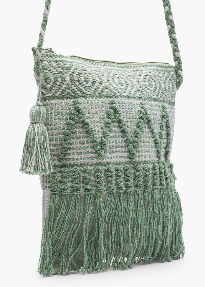 Shop Handloom Crossbody Bag in Green | Accessories | Taking Shape AU