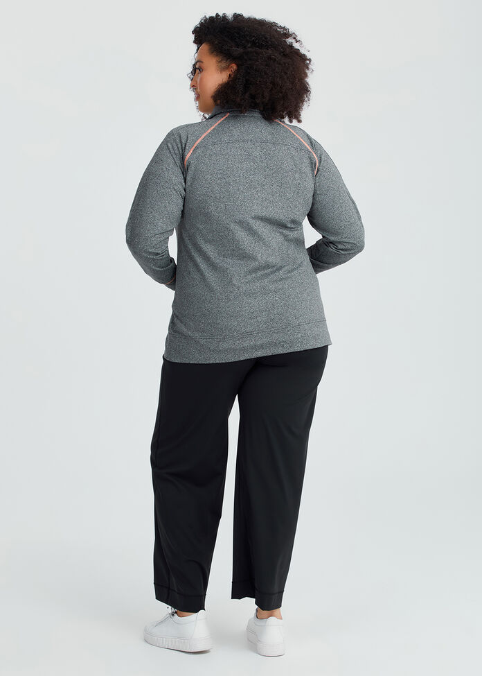 Shop Plus Size Mock Neck Zip Tunic, Grey | Taking Shape NZ