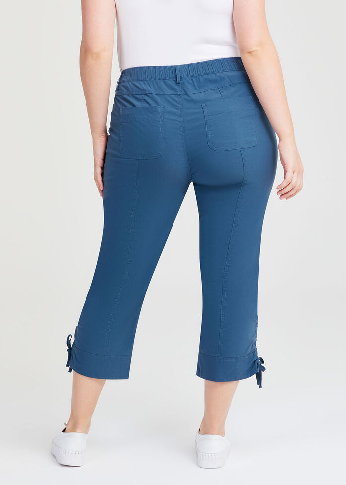 Plus Size Castaway Cargo 3/4 Pant in Blue | Taking Shape AU