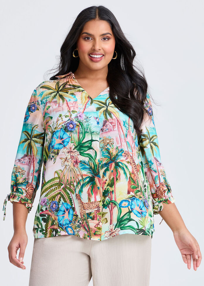 Shop Plus Size Natural Something Wild Top, Multi | Taking Shape AU