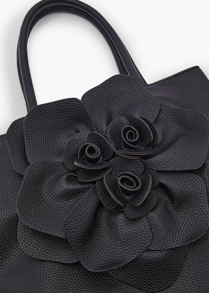 Shop Rosette Flower Bag in Black | Accessories | Taking Shape AU