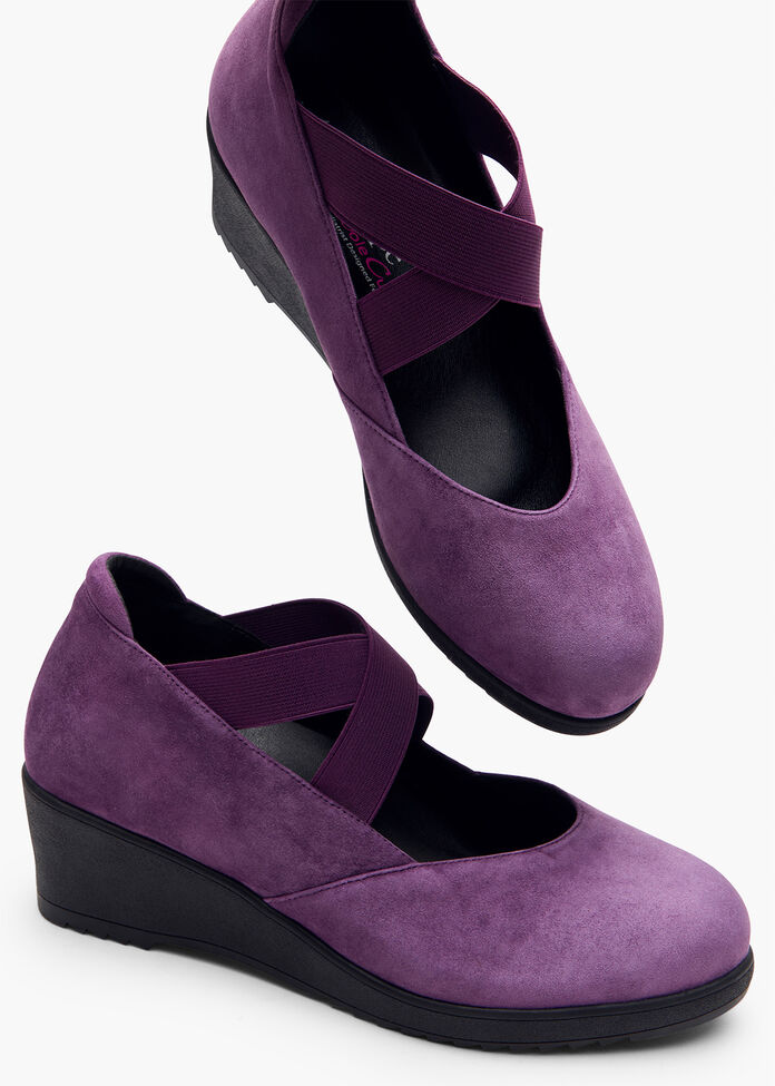 Shop Purple Orthotic Elastic Court Shoe | Comfortable Shoes | Taking ...