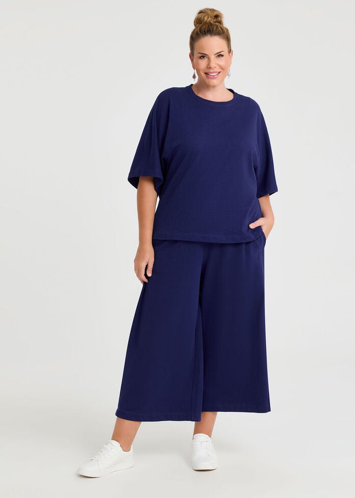 Shop Plus Size Culotte Track Pant, Blue | Taking Shape NZ