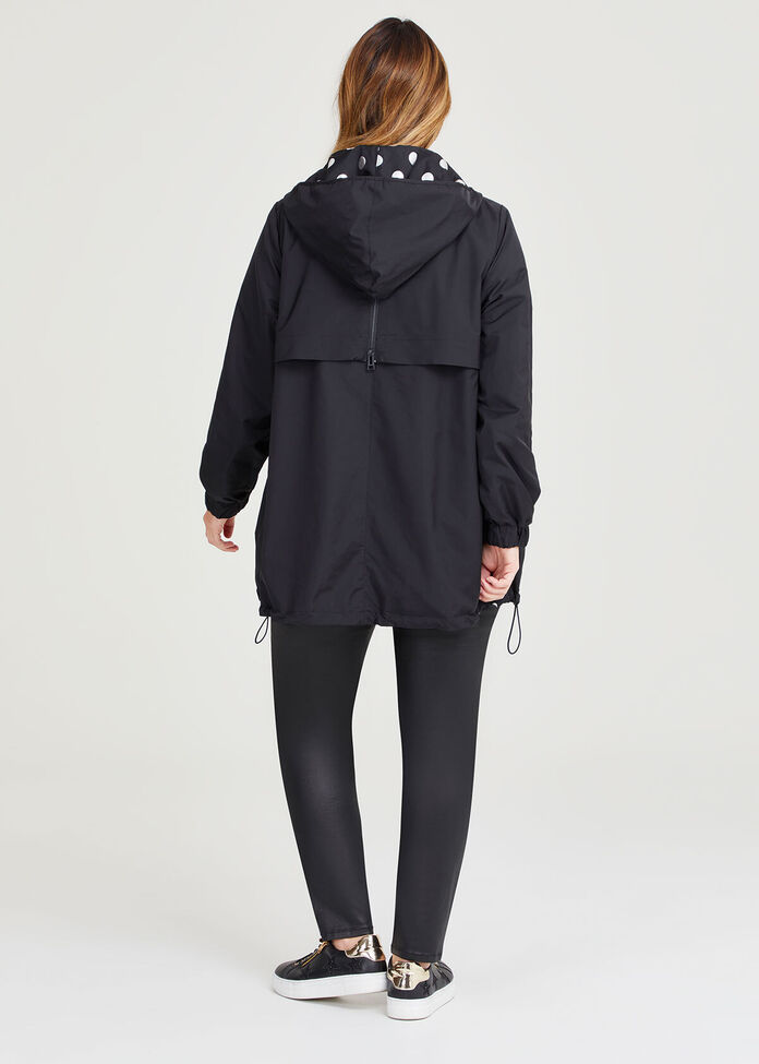 Shop Plus Size Reversible Gia Shower Resist Jacket, Black | Taking Shape NZ
