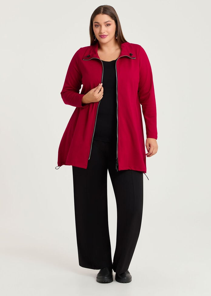 Shop Plus Size Bamboo Ponte Carmine Jacket, Red | Taking Shape AU