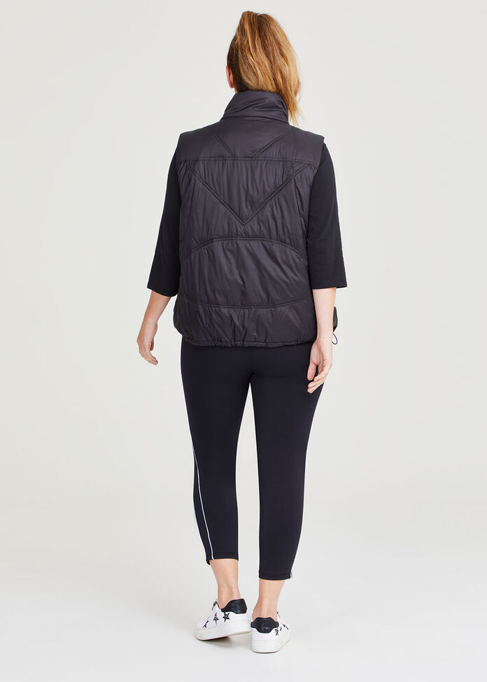 Shop Plus Size Active Spliced Puffer Vest, Black | Taking Shape AU