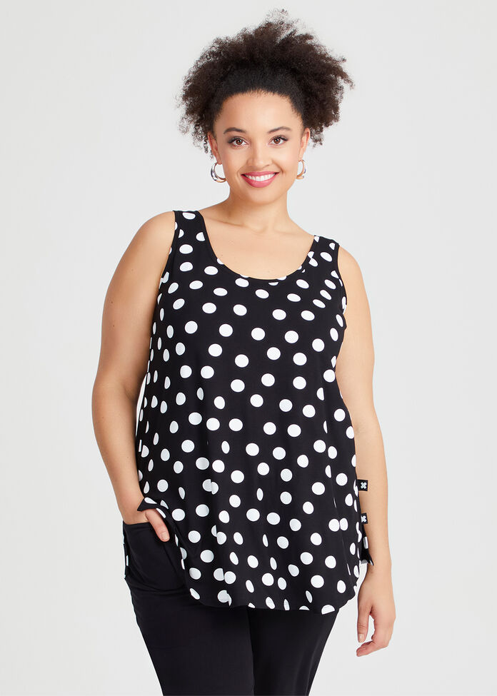 Plus Size Natural Favourite Tank in Spot Print | Taking Shape AU