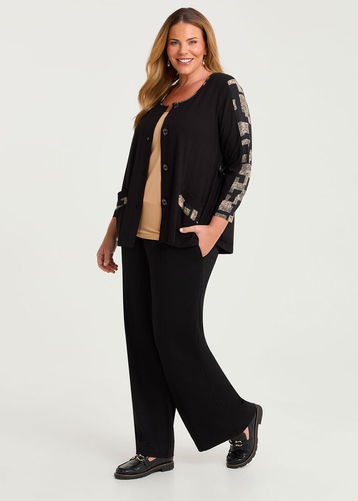 Shop Plus Size Spliced Natural Pocket Cardigan, Black | Taking Shape AU