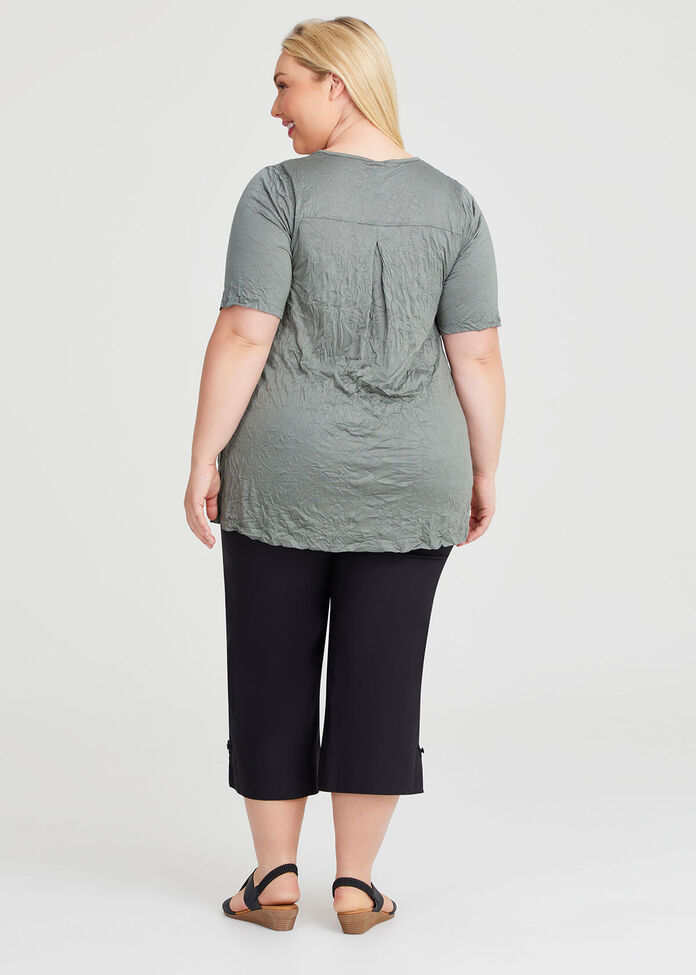 Plus Size Bamboo Calla Pocket Top in Grey Blue | Taking Shape NZ