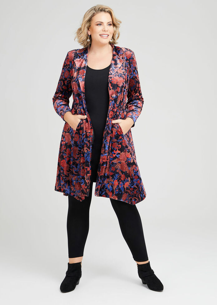 Shop Plus Size Velour Jacobean Jacket, Print | Taking Shape AU