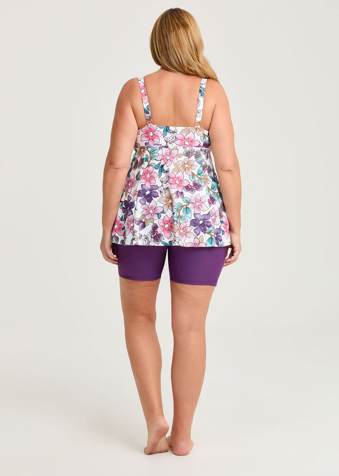 Shop Plus Size Watercolour Floral A-line Tankini, Multi | Taking Shape NZ