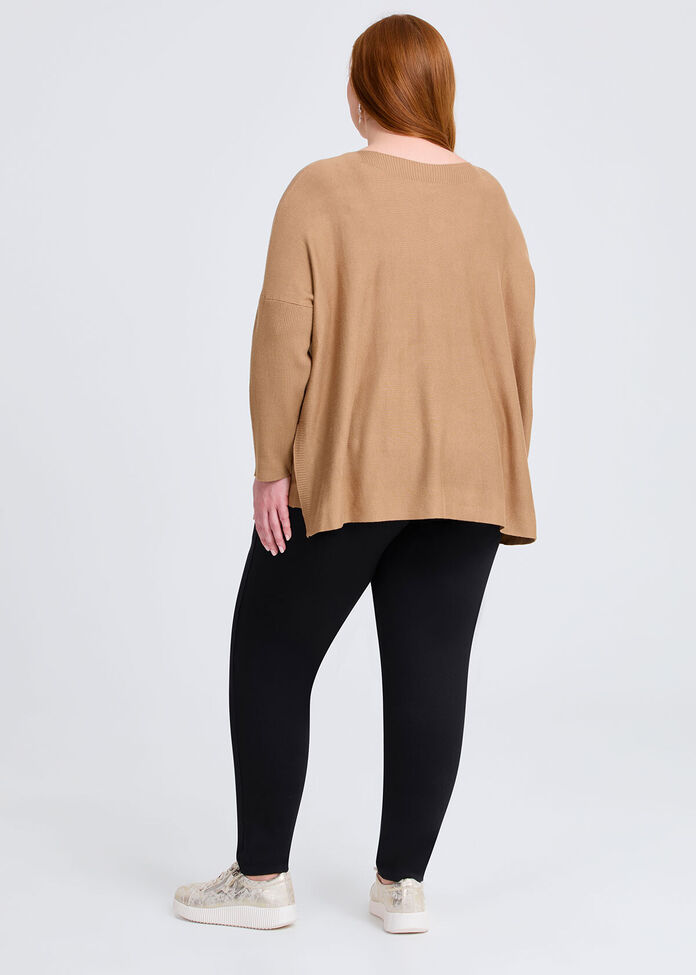 Shop Plus Size Batwing Natural Jumper, Brown | Taking Shape AU