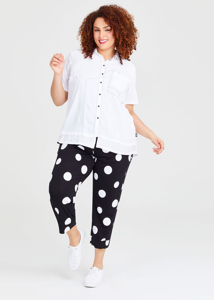 Shop Plus Size Bamboo Stitch Line Shirt, White | Taking Shape UK