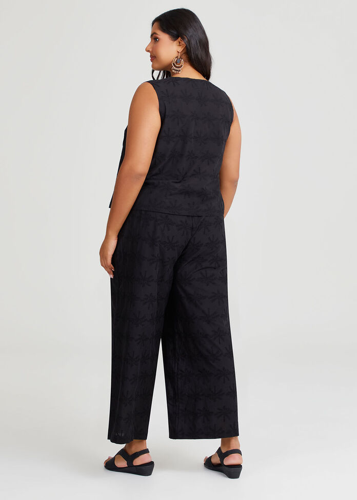 Shop Plus Size Cotton Palm Embroidered Vest, Black | Taking Shape AU