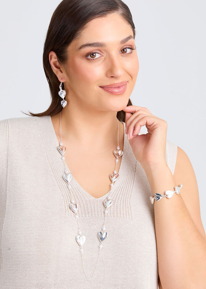 Shop Reversible Heart Diamante Bracelet in Multi | Accessories | Taking ...