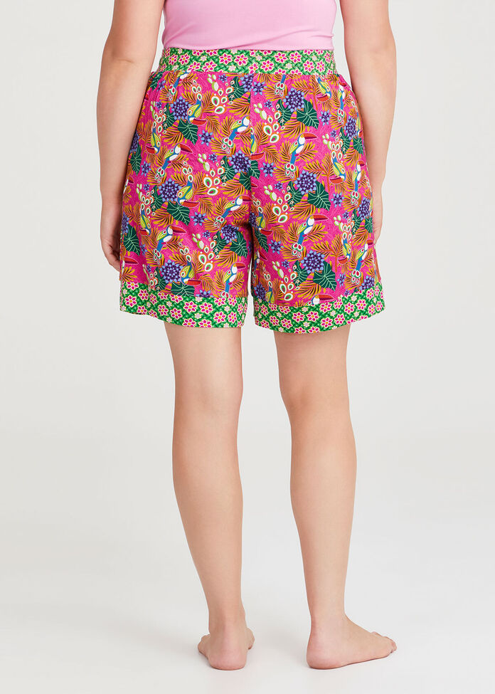 Pink Toucan Jungle Pyjama Shorts: Plus Size | Taking Shape AU