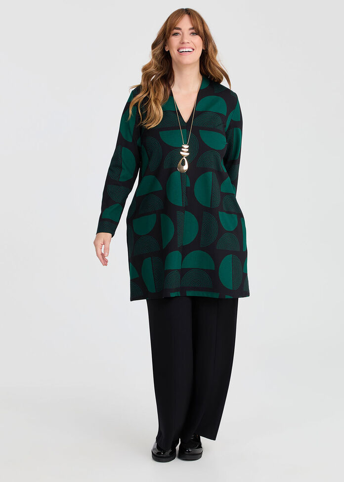 Shop Plus Size Ponte Everglade Geo Tunic, Multi | Taking Shape NZ