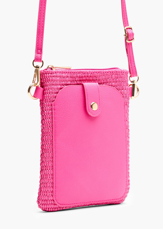 Shop Woven Crossbody Bag in Pink | Accessories | Taking Shape AU