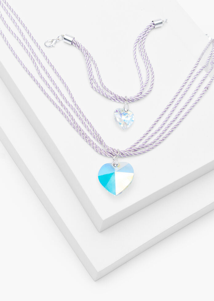 Shop Short Heart Rope Necklace in Purple | Accessories | Taking Shape AU