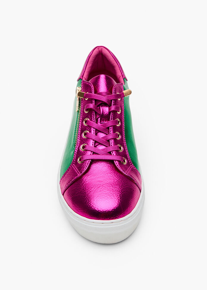 Shop Multi Coloured Metallic Multi Sneaker | Comfortable Shoes | Taking ...