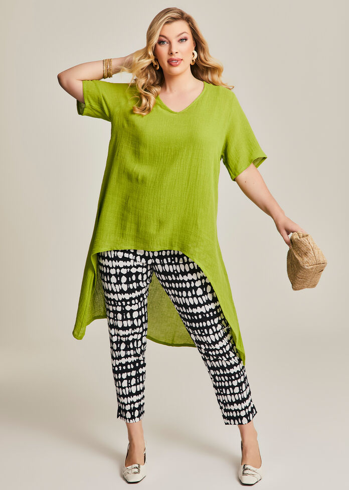 Shop Plus Size Linen Blend Sicily Ada Top, Green | Taking Shape AU