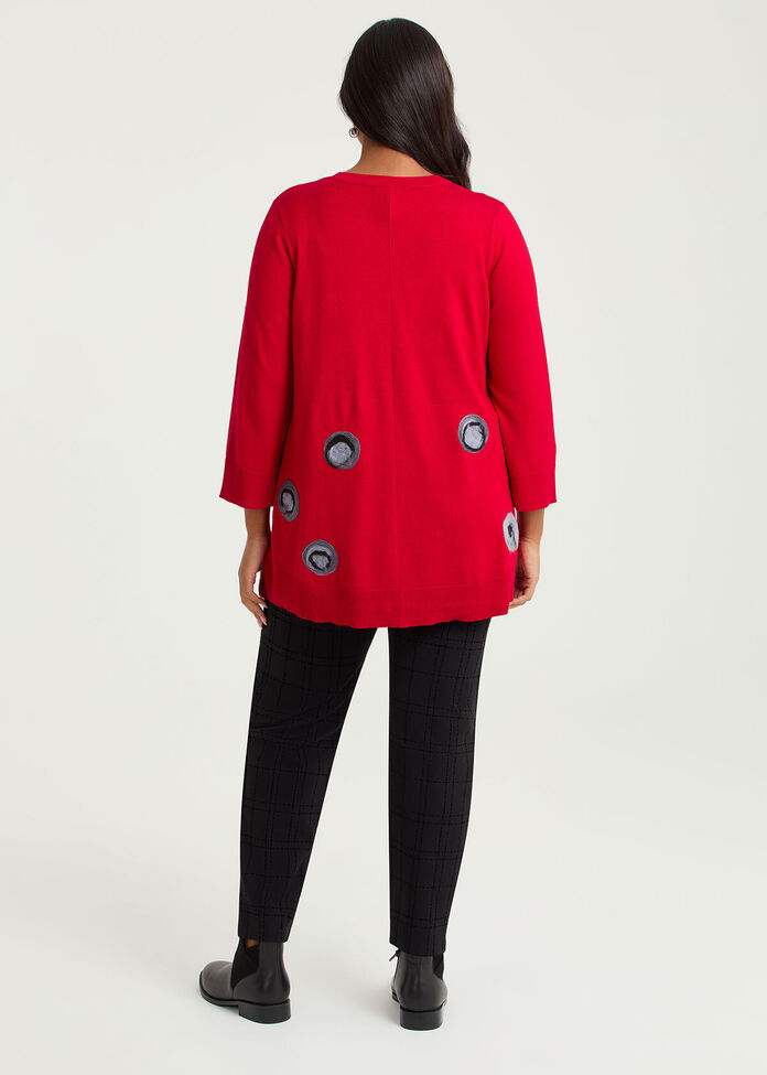 Shop Plus Size Felt Spot Natural Tulip Jumper, Red | Taking Shape AU
