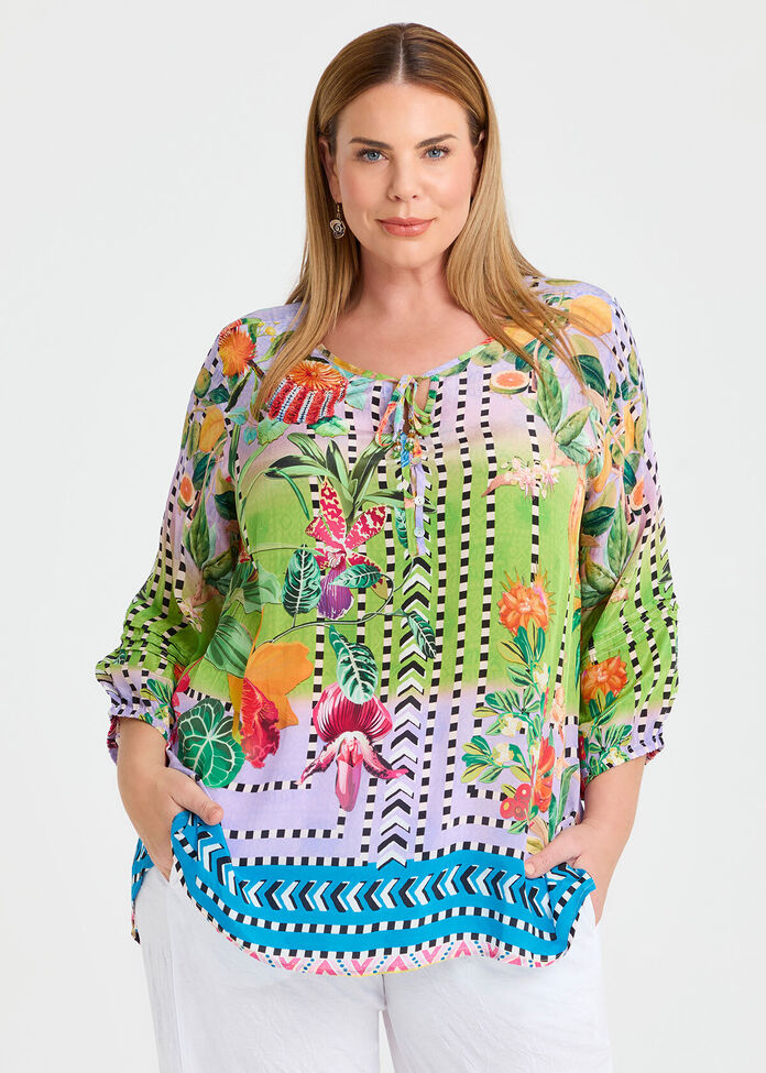 Shop Plus Size Boheme Natural Top, Multi | Taking Shape NZ