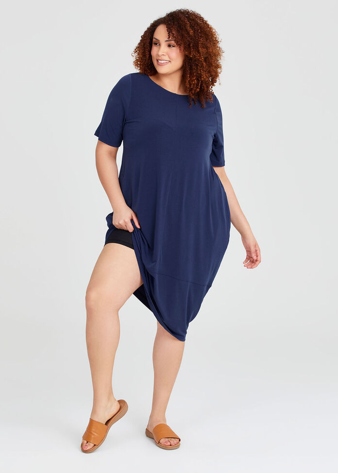 Shop Plus Size Luna Tulip Midi Dress, Blue | Taking Shape NZ
