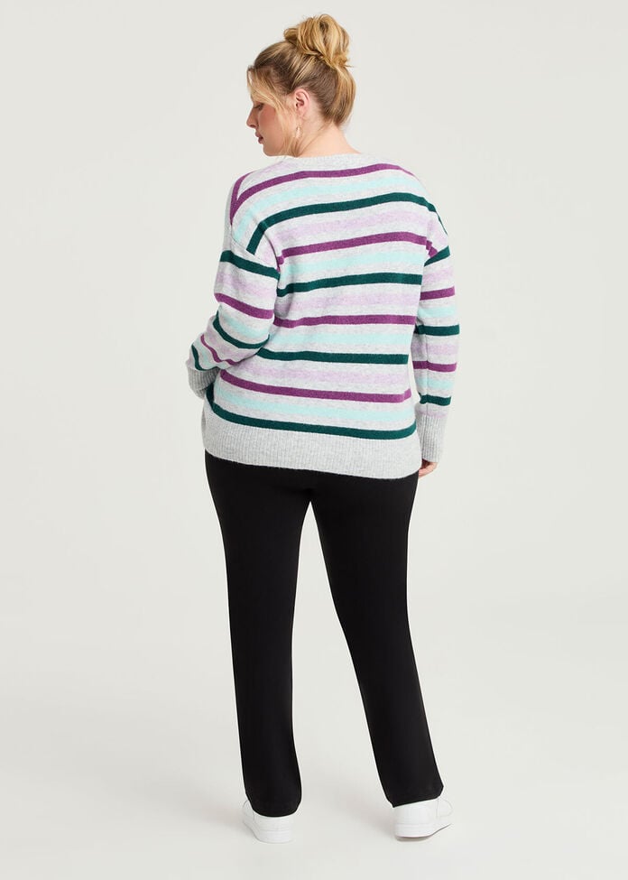 Shop Plus Size Multi Stripe Crew Neck Jumper, Multi | Taking Shape AU