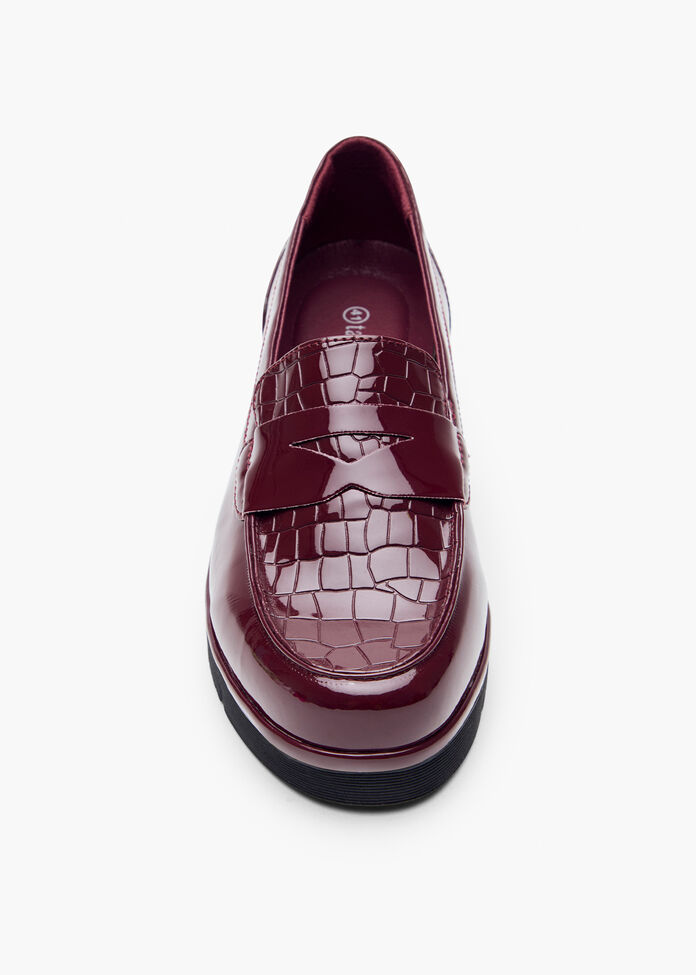 Red Merlot Patent Loafers | Women's Shoes | Taking Shape NZ