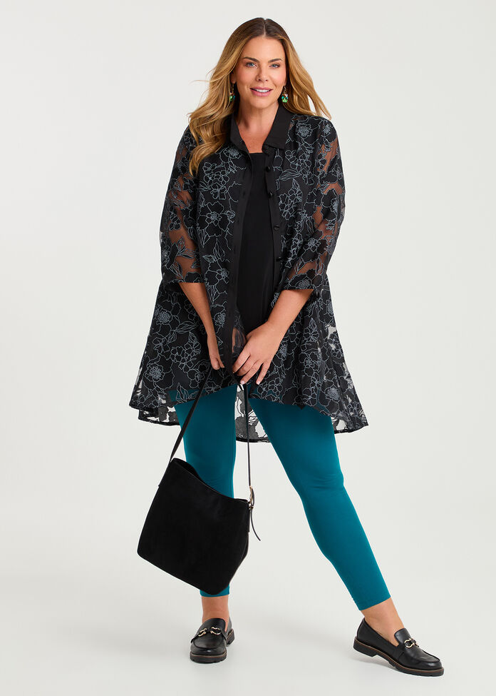 Shop Plus Size Good Earth Australian Cotton Full Length Legging, Blue ...