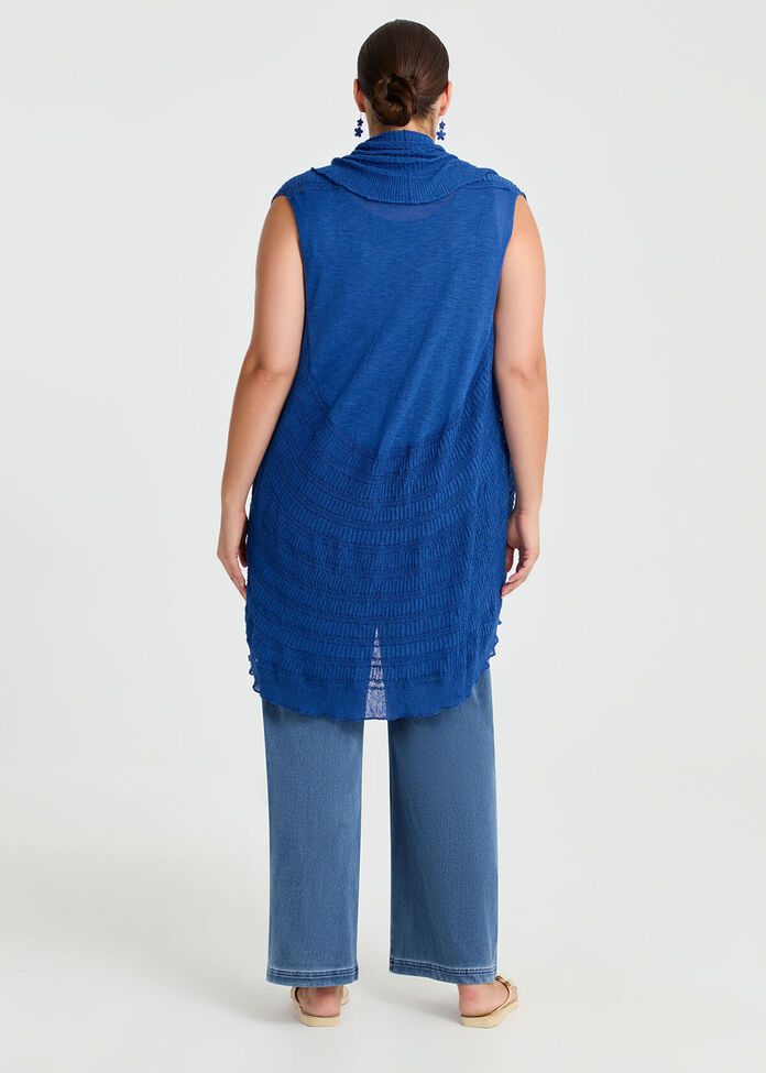 Shop Plus Size Summer Cascading Vest, Blue | Taking Shape AU