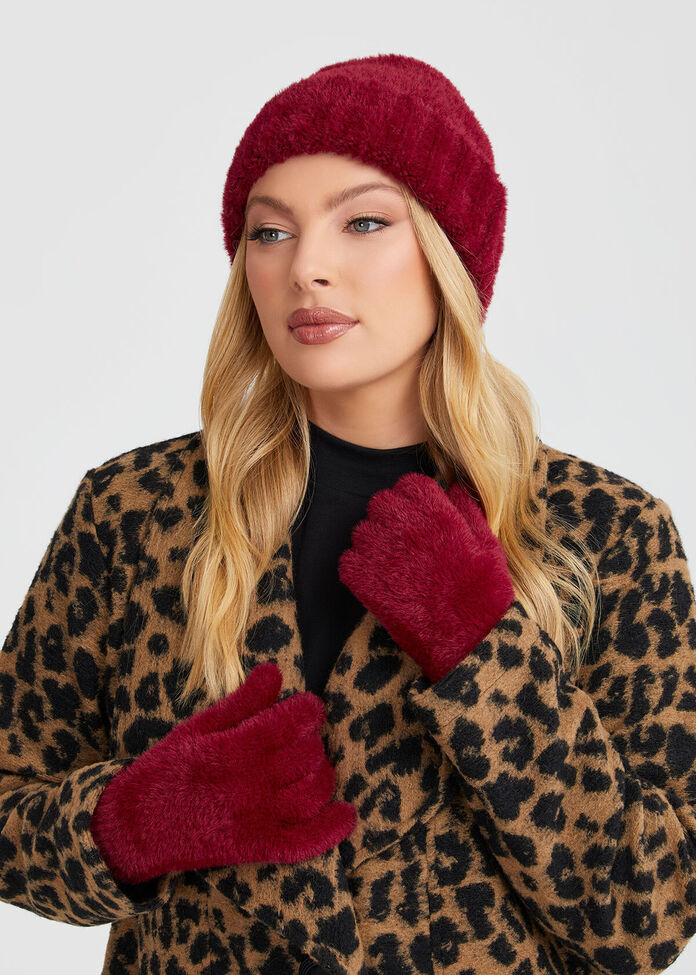 Shop Fuzzy Beanie in Red | Accessories | Taking Shape NZ