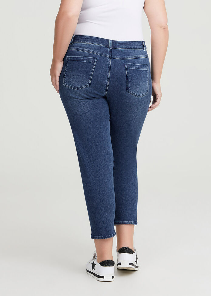 Shop Plus Size Front Seam Straight Leg Jean, Blue | Taking Shape AU