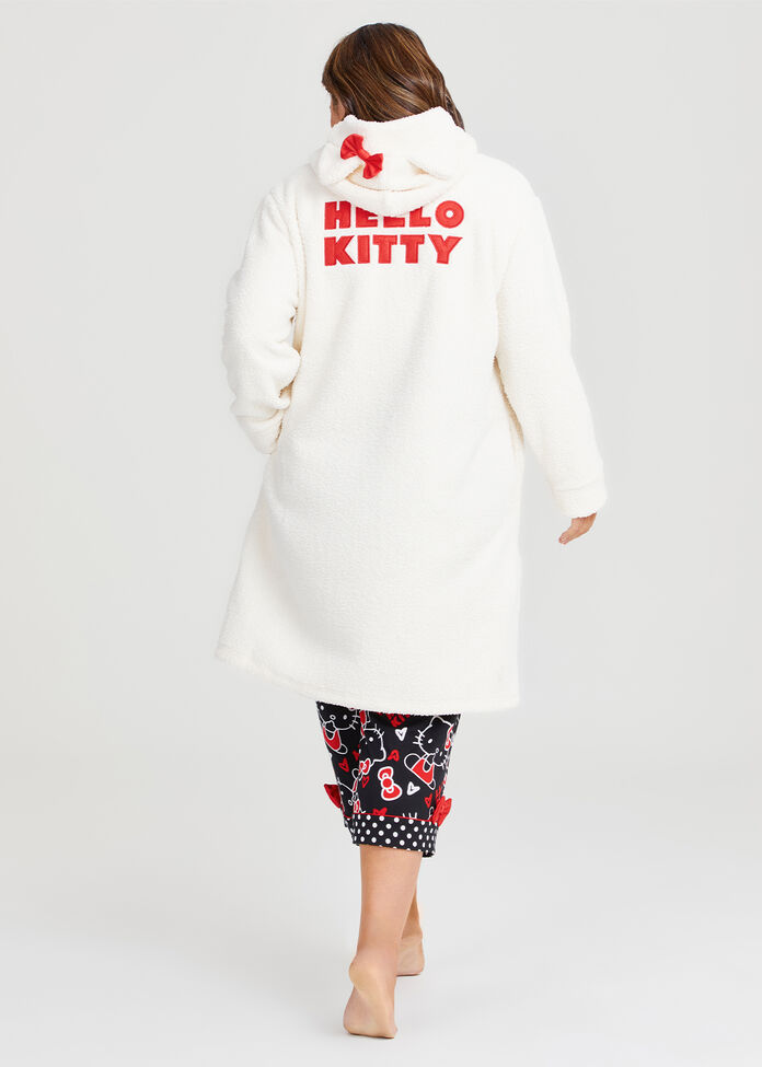 Shop Plus Size Hello Kitty Dressing Gown, White | Taking Shape AU